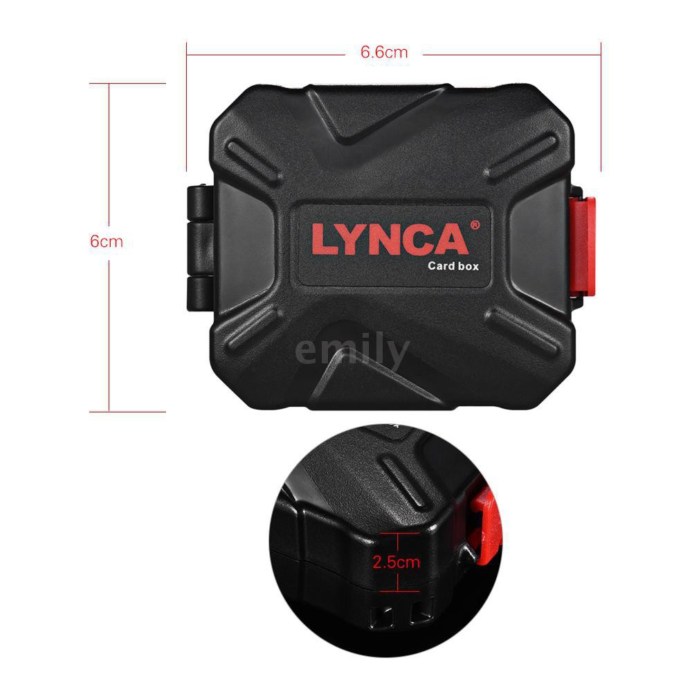 LYNCA KH 5 Water-resistant XQD/CF/TF/MSD/SD Memory Card Case Box Keeper ...