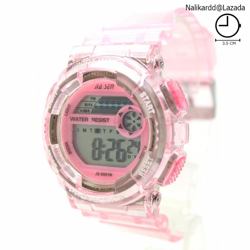 Sport Watch (Crystal Clear) นาฬิกา สายยางใส ระบบ Digital SW-L3(สีฟ้า ...