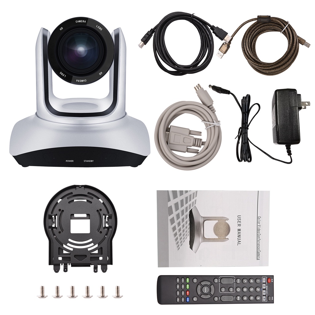 BConference PTZ Camera Wall Mount WebCam 20X Optical Zoom USB ...