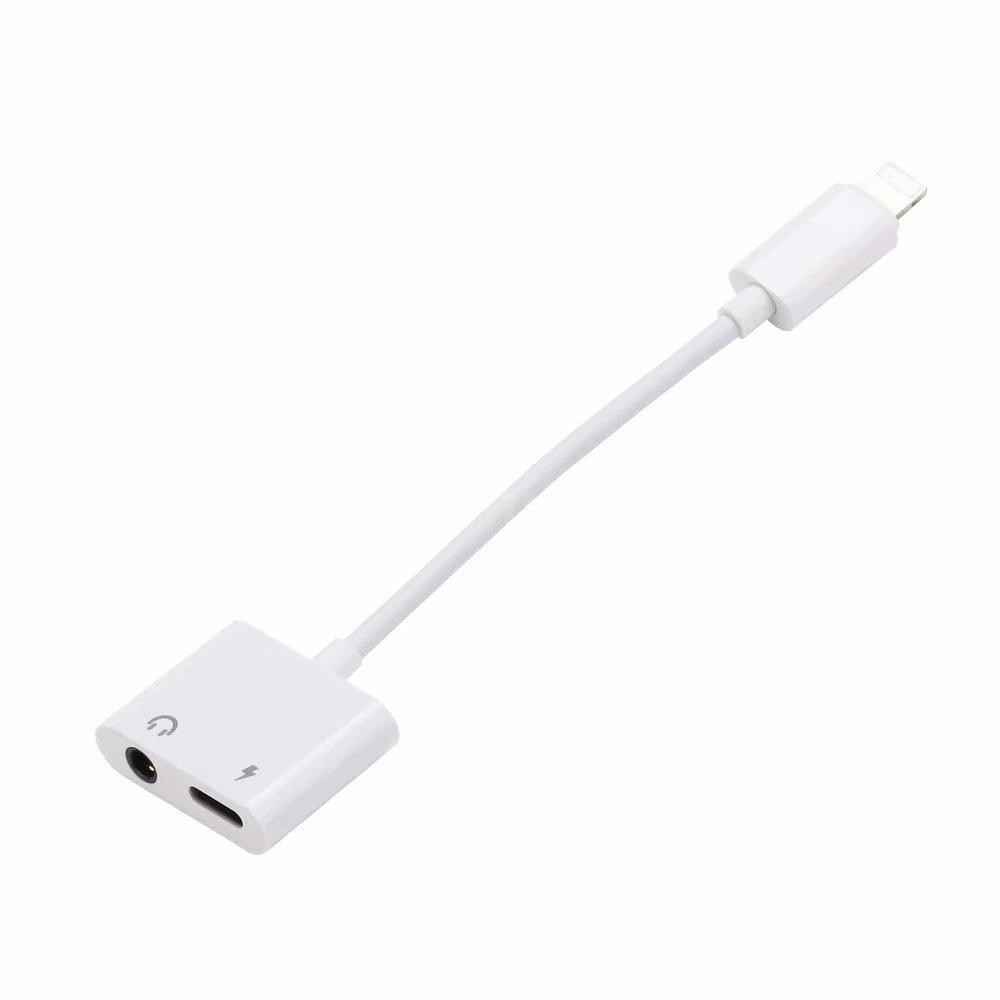 2 In 1 Audio Charging Adapter Lightning Adapter 3.5mm Earphone Jack AUX ...