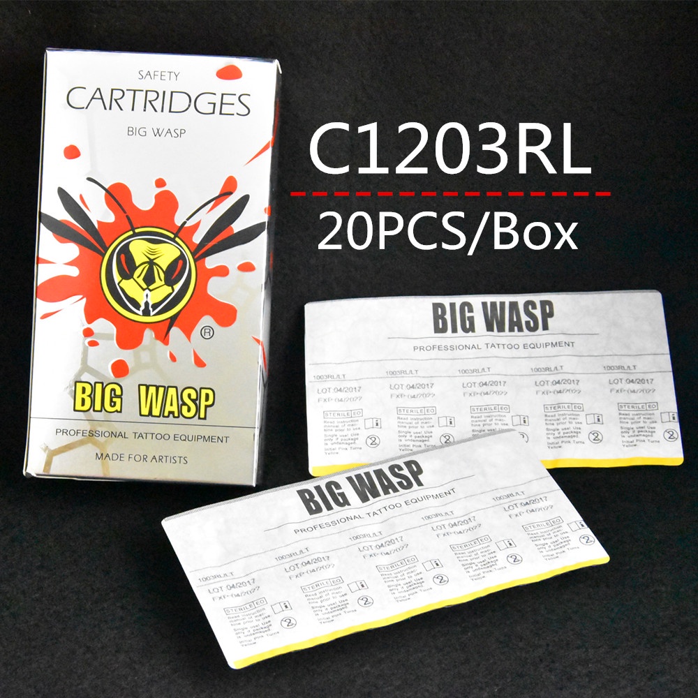 Top 20PCS C1203RL Cartridges Tattoo Needle Tubes 3RL Round Liner 3 BIG ...