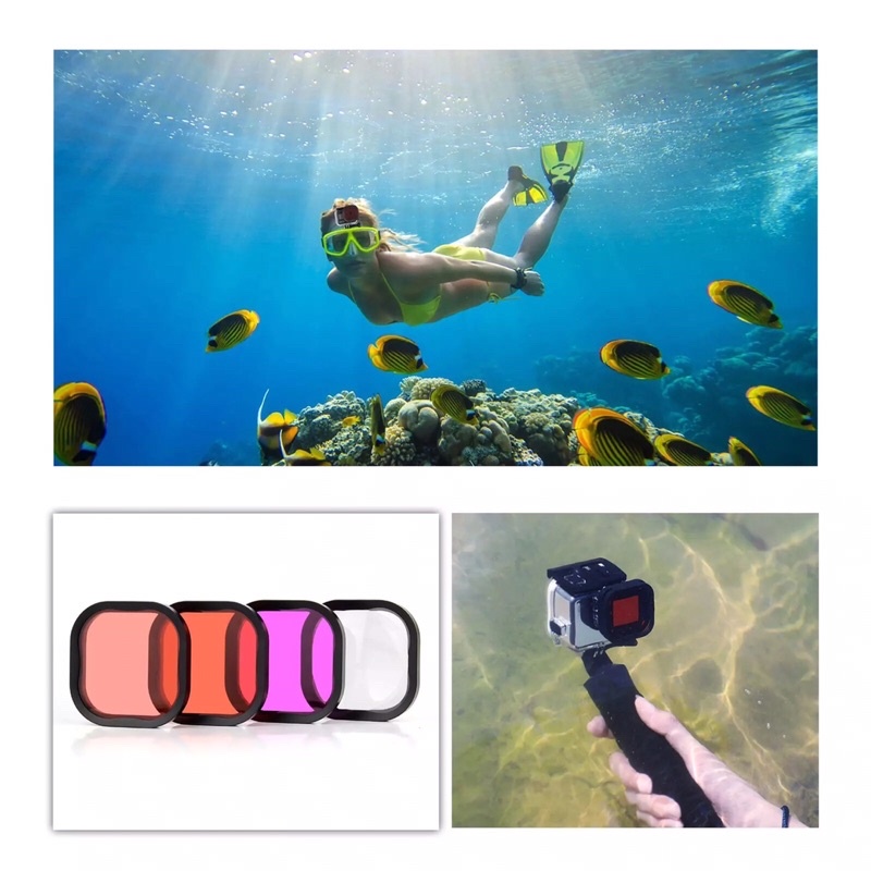 Filter Kit for GoPro Hero 11 10 9 8 Black Magnifier Red Magenta Pink ...
