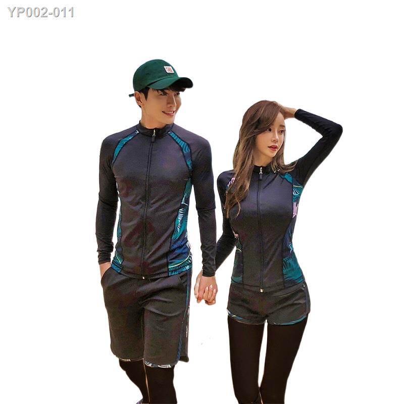 BikiniTime (M-3XL) SB99 เกรดผ้าหนา ชุดว่ายน้ำคู่ชาย-หญิง แขนยาวขายาวสี ...