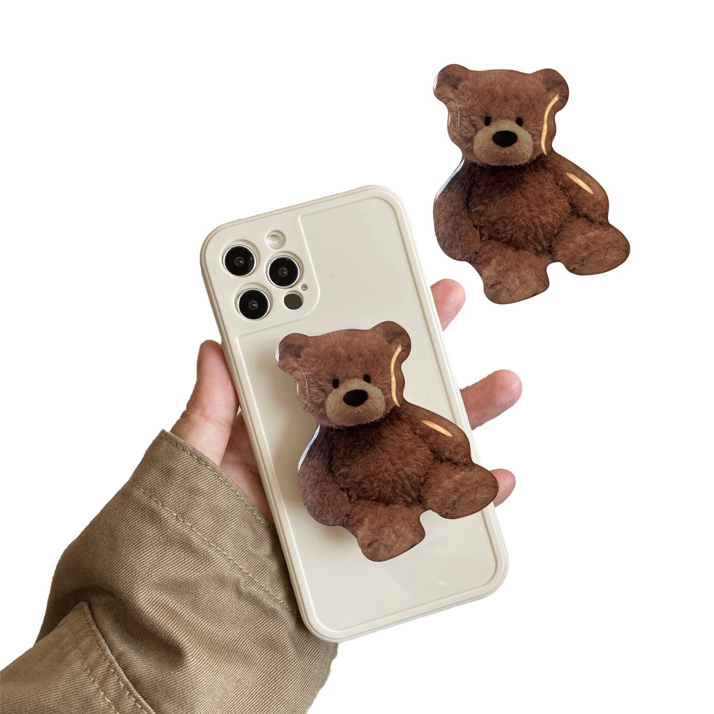 Griptok กริ๊บต๊อก น้องหมี BEAR Griptok ตัวติดมือถือ Brown BEARที่ติดหลังโทรศัพท์ SET D - vara ...