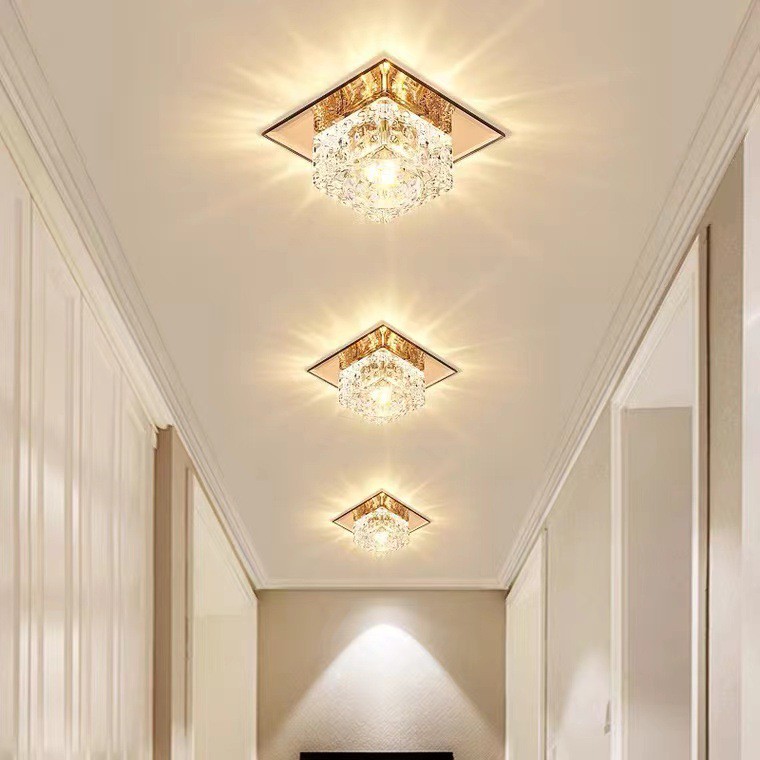 ไฟเพดาน LEDModern Crystal Corridor Light Ceiling Light Aisle Light ...