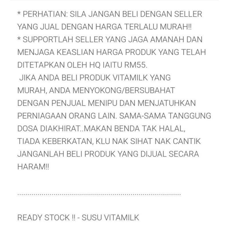 yHjk SUSU VITAMILK STRAWBERRY / VANILA RAYA 100% ORIGINAL BY AWANEES ...