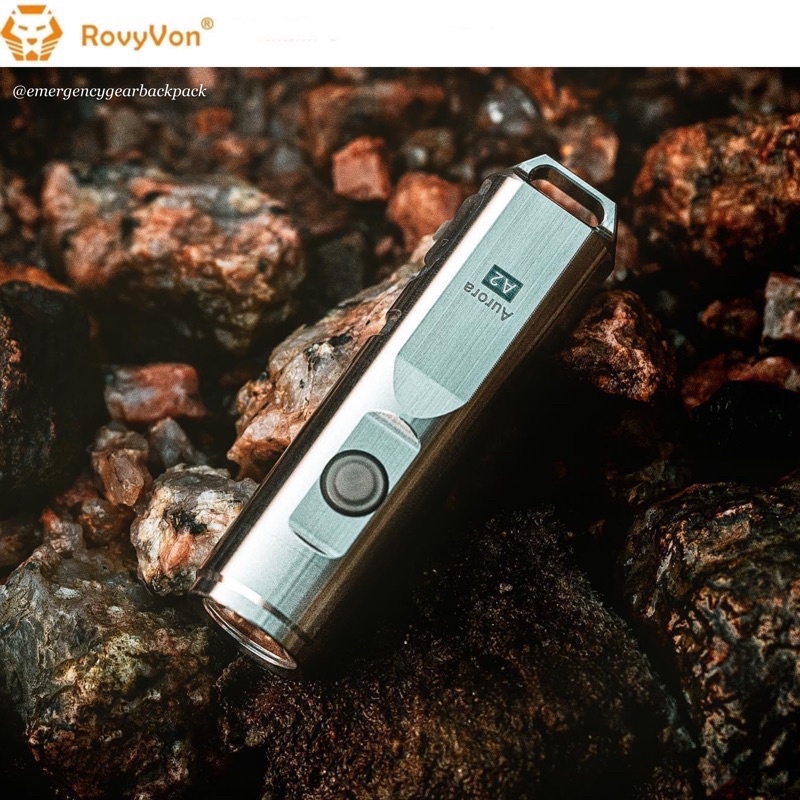 RovyVon Aurora A2x Stainless Steel EDC Keychain Flashlight | Shopee ...