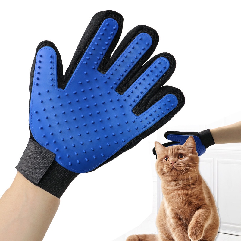Cat Grooming Glove Pet Hair Remover Glove CombFor Cats Dog Grooming and ...