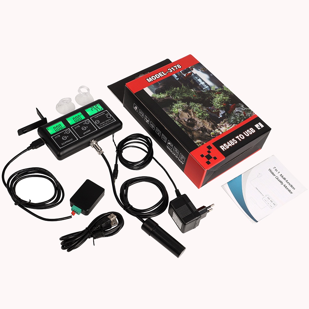 คุณภาพน้ำเครื่องตรวจจับ7 In 1 EU Multifunction Water Quality Monitor ...