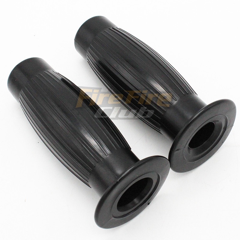 Universal Motorcycle Grips 78quot22mm Retro Rubber Handlebar Hand Grip ...