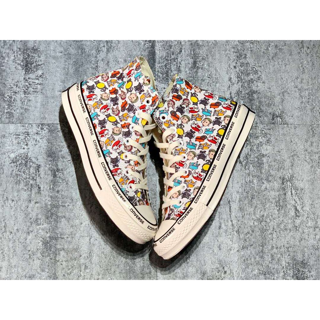ฤดูร้อนการ์ตูนใหม่ macaron ลูกสุนัข Converse Chuck 70s รองเท้าผ้าใบสูง ...