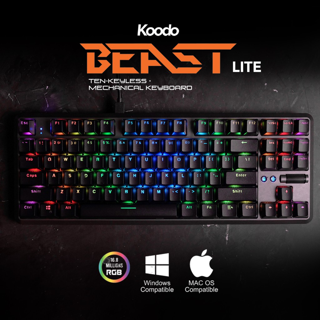 Koodo Beast Lite แป้นพิมพ์ Tkl Tenkeyless - สีแดง - koodo.official.th ...