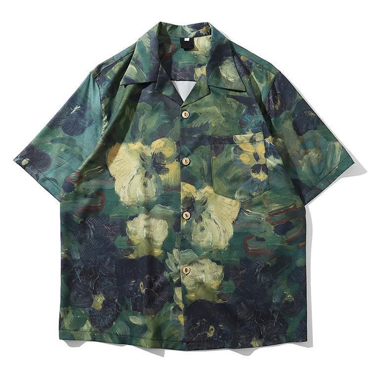 VZVE ผู้ชายเสื้อ G Raffiti สบาย ๆ แฟชั่นเย็นย้อนยุคถุงขนาดใหญ่สะดวกสบาย ...