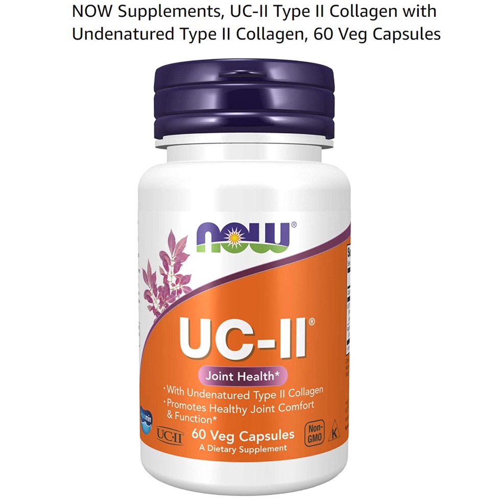 NOW Food, UC-II Type II Collagen with Undenatured Type II Collagen, 60 Veg Capsules | Shopee ...