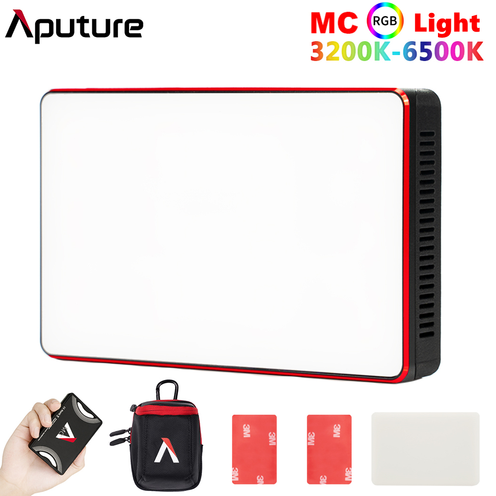 ในสต็อก Aputure AL-MC MC RGB ฟิล์มแบบพกพาแสงควบคุมสี HSI แบบเต็ม 3200K ...