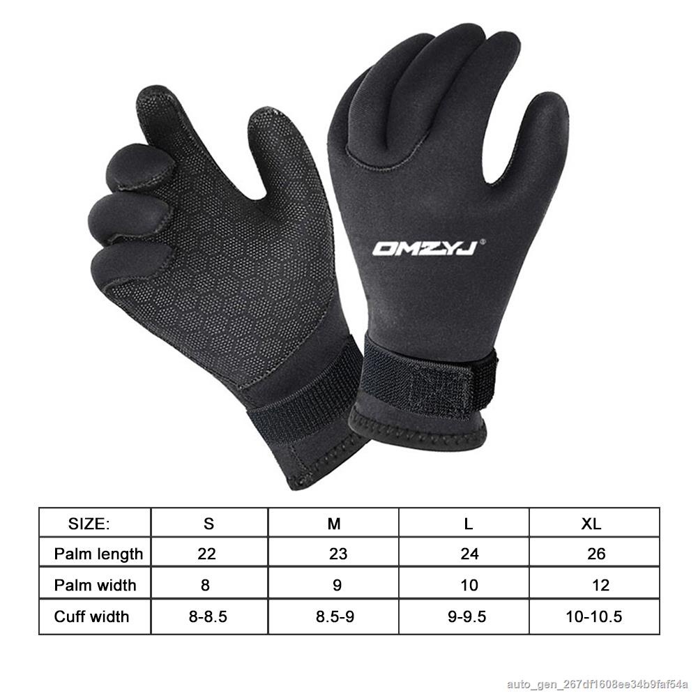 1 Pair 5mm Neoprene Swimming Scuba Diving Gloves For Men Anti-slip Keep ...