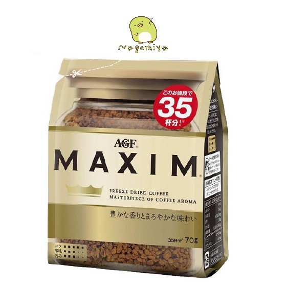 AGF MAXIM Aroma Select 70g กาแฟแม็กซิม กาแฟสำเร็จรูป แบบถุงเติม Exp:Jun ...