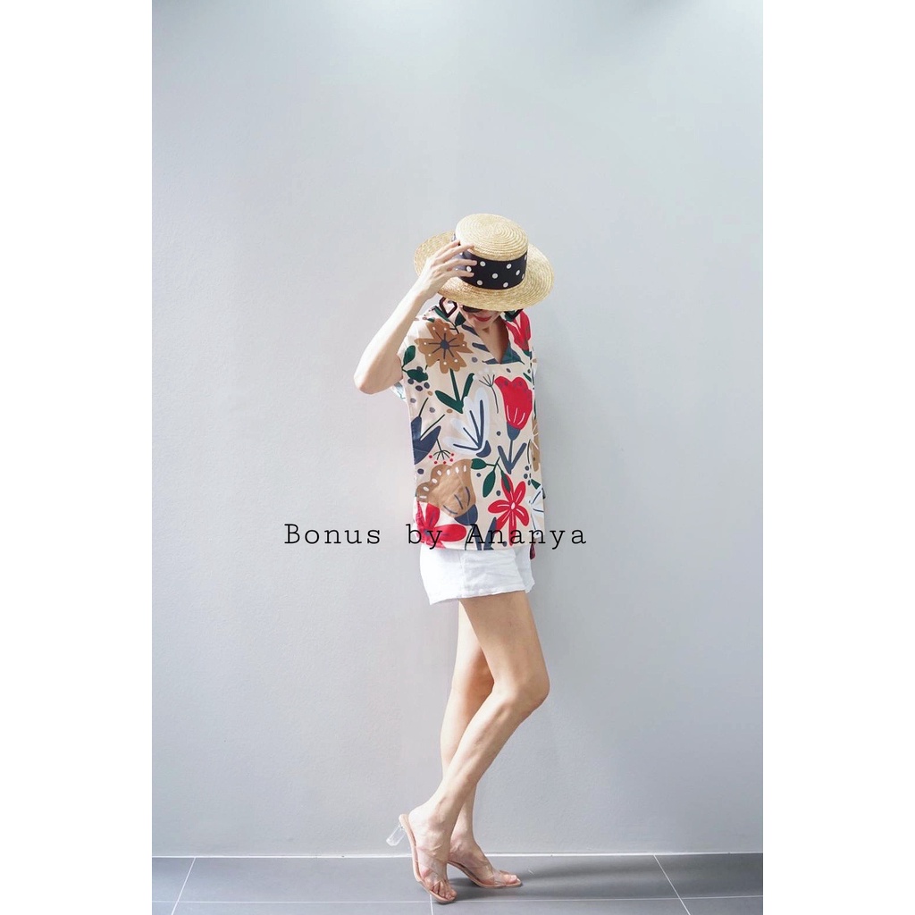 BONUS shirt 8.3 เสื้อผ้าคอตตอนญี่ปุ่นลายสวยสดใส ผ้าคอตตอลญี่ปุ่นแท้ 100 ...
