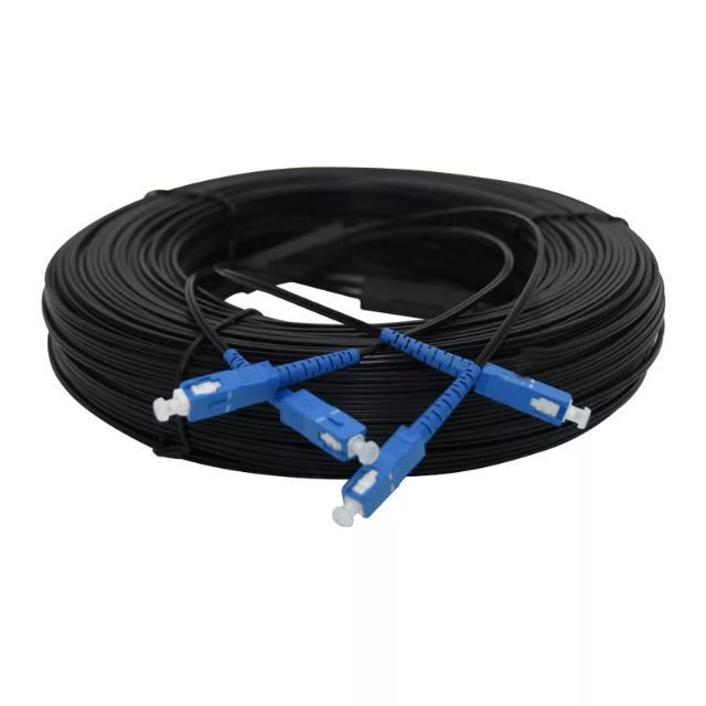 สาย Fiber Optic 2 Core พร้อมเข้า SC หัวท้าย ยาว 100,200,300 เมตร ...