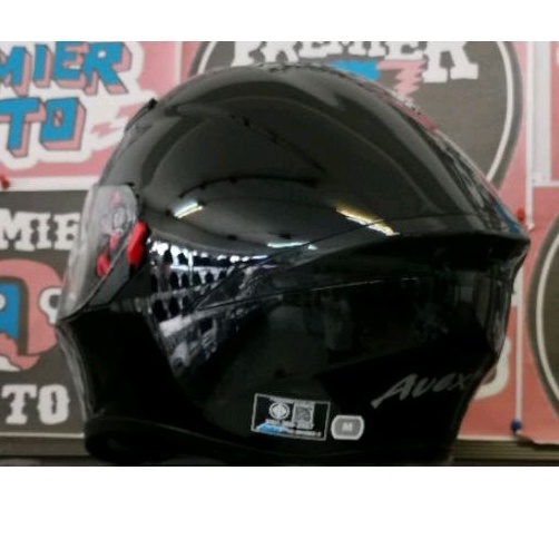 หมวกกันน็อค Avex Plus K9 Black Gloss สีดำเงา ชิลด์หน้าที่ติดมากับหมวกจะเป็นสีใส ...