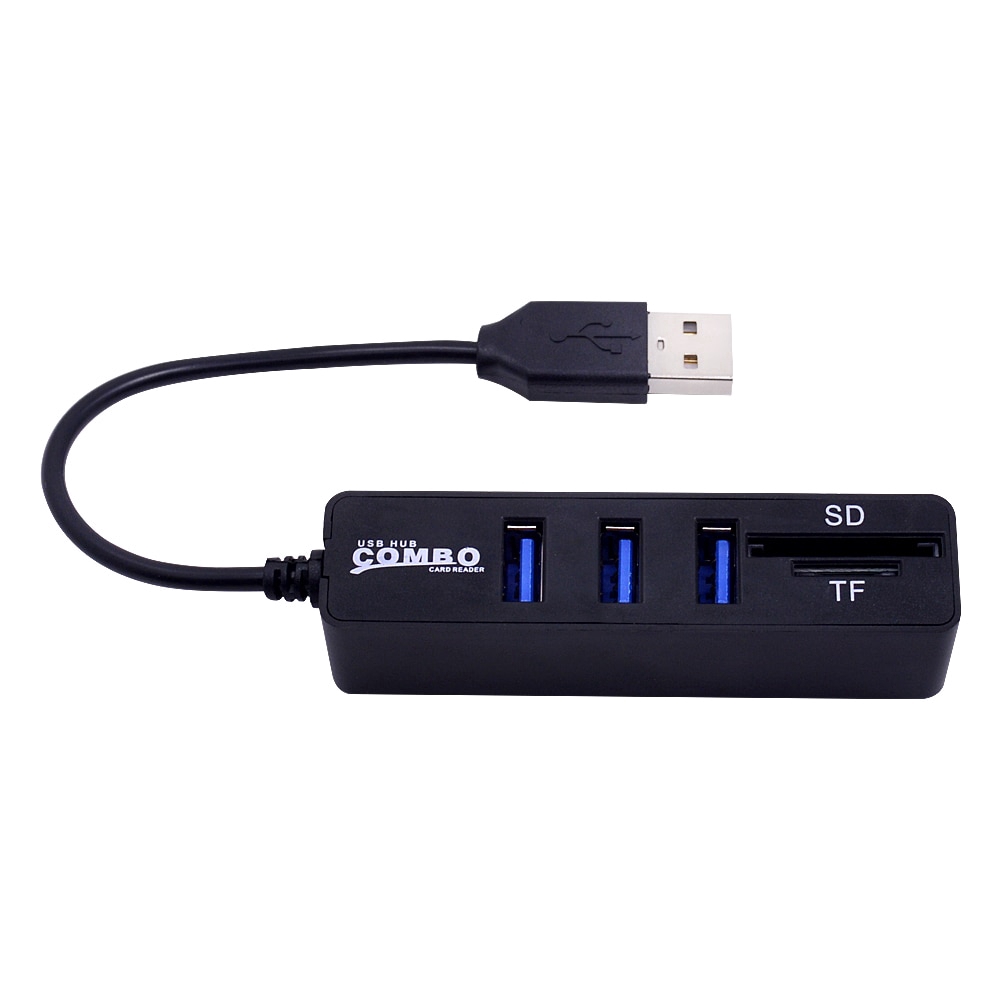 Usb Hub Combo 3 พอร์ต Usb 2 . 0 Splitter 2 In 1 Sd Tf เครื่องอ่านการ์ด ...