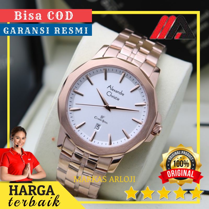 Alexandre Alexander Christie Ac 8647 นาฬิกาข้อมือสีโรสโกลด์สําหรับ ...