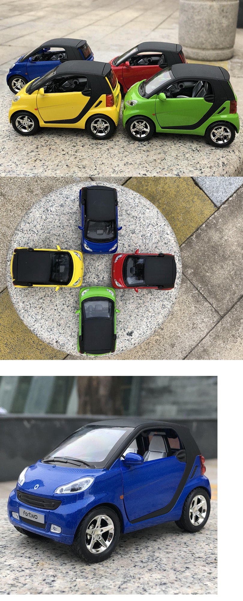 1:32 Smart ForTwo Alloy Diecast Vehicle Car Model ull Back Car with ...