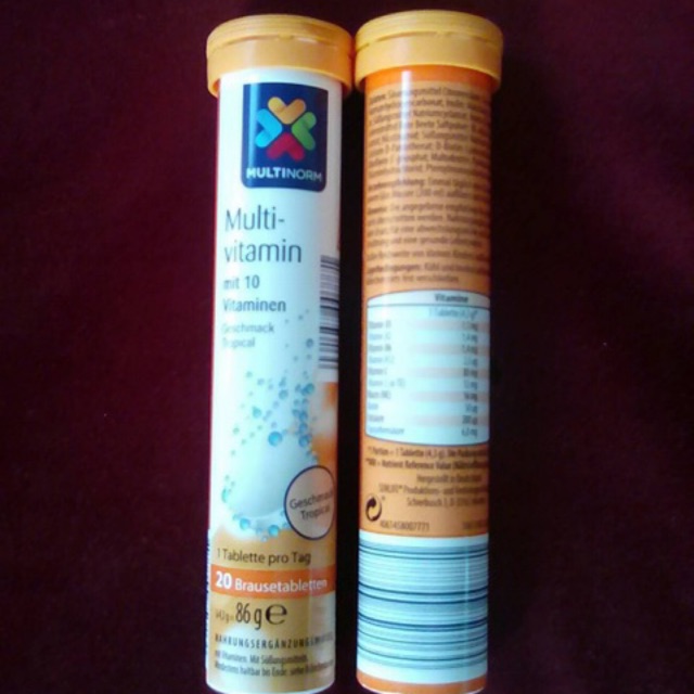 วิตามินรวม Multinorm แบบเม็ดฟู่ นำเข้าจากสวิสเซอร์แลนด์ | Shopee Thailand