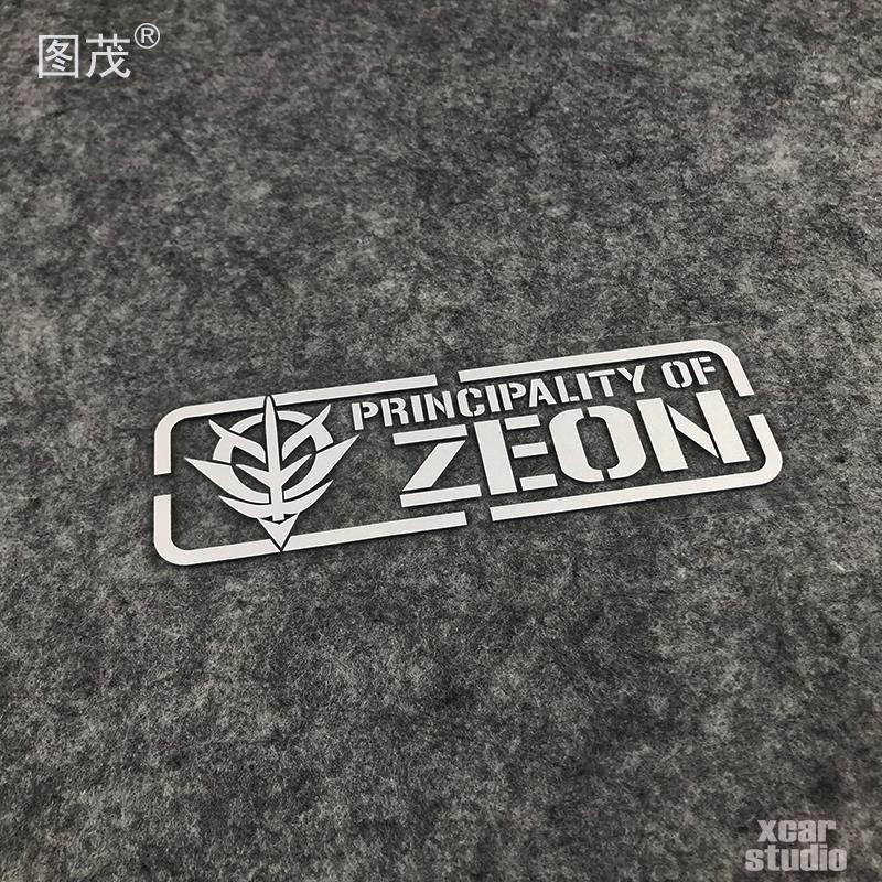 Zeon สติกเกอร์โลโก้ทหาร กันดั้ม สะท้อนแสง กันน้ํา สําหรับติดตกแต่ง ...