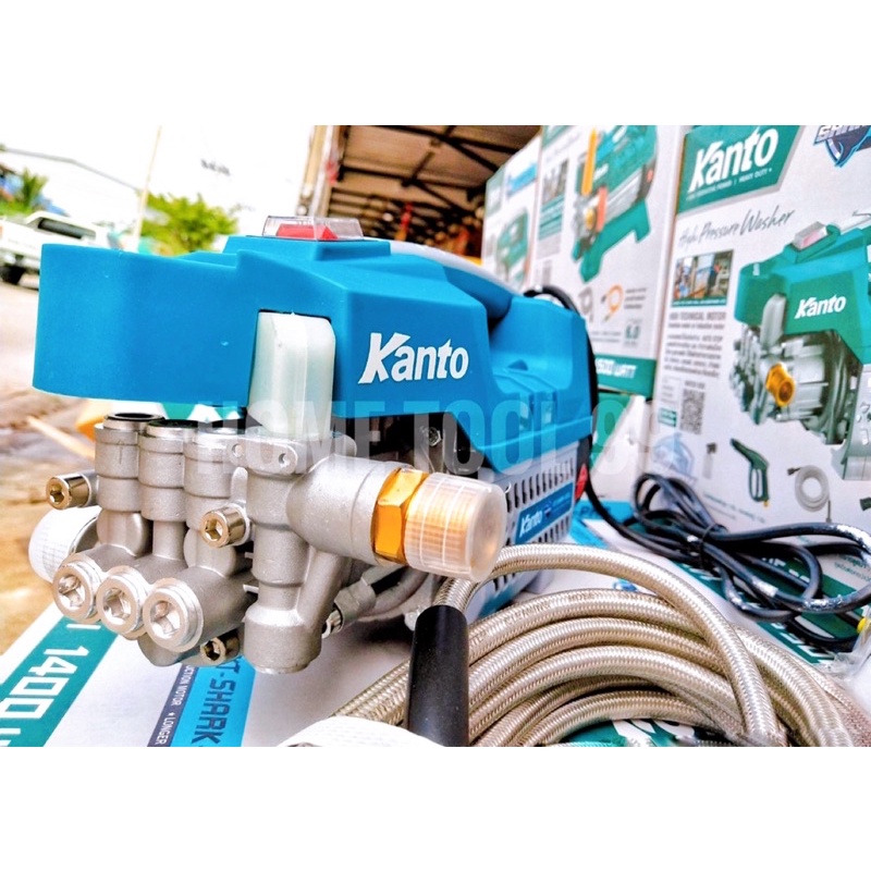 เครื่องอัดฉีดน้ำแรงดันสูง ป้ำอัดฉีด KANTO-SHARK -WELL -PRO -SUPER 3 SHARK มอเตอร์ไรแปลงถ่าน ล้าง ...