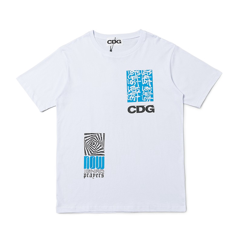 CDG T-shirt Men Woman White Letter Best Quality Cotton Fashion Loose ...