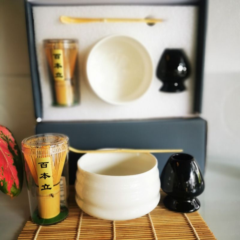 แถมฟรีuji organic แปรงชงชา พลาสติก เรซิ่น ฉะเซน ฉะเซ็น แปรงตีชา chasen ...