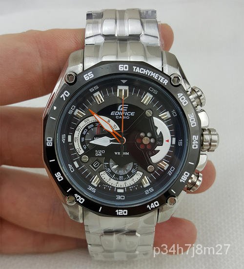 Casio Edifice Edifice นาฬิกาข้อมือผู้ชาย EF-550D-1AV - Silver/Black ...