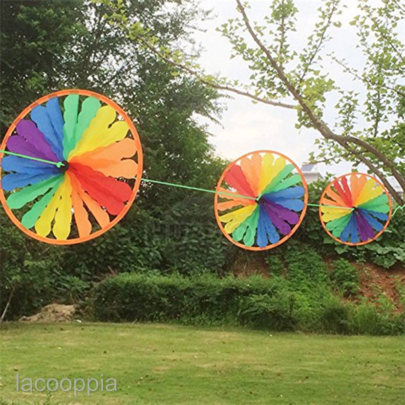 10m Colorful Windmills String 8 Whirligig Wheels Garden Yard Camping ...