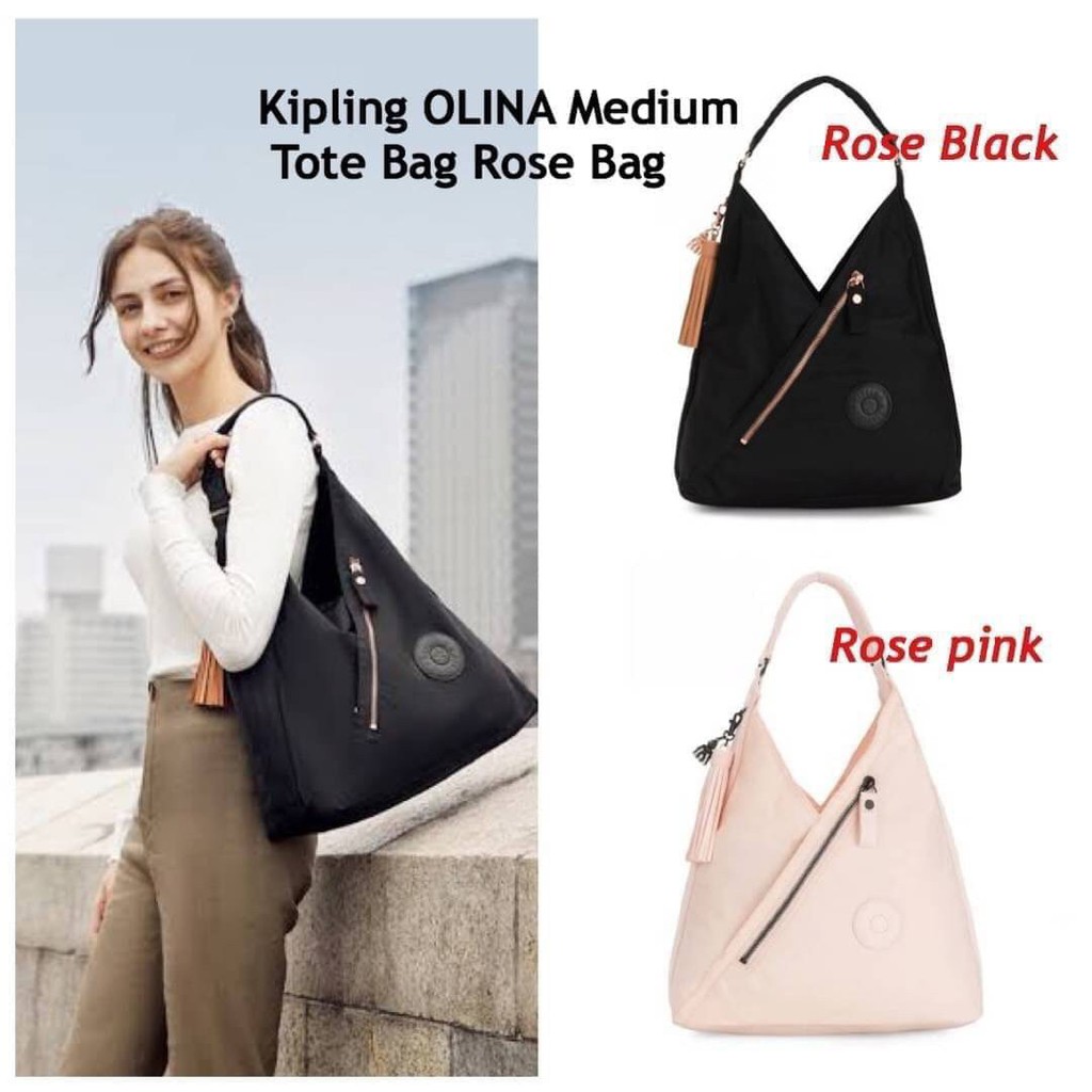 กระเป๋าสะพาย Kipling OLINA Medium Tote Bag Rose Bag | Shopee Thailand