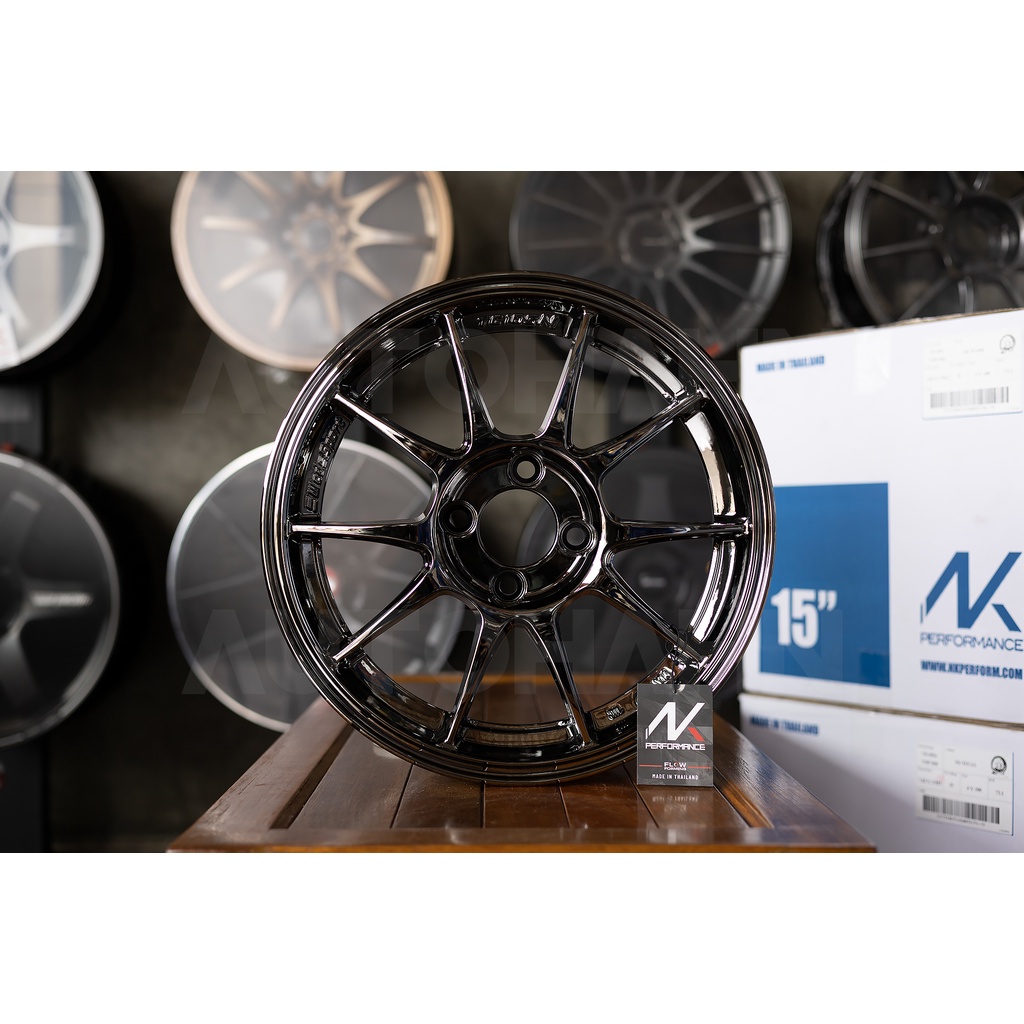 ล้อ NK performance ขอบ 15 นิ้ว รีดเบา Flow forming ลาย TC105N สี TS ...