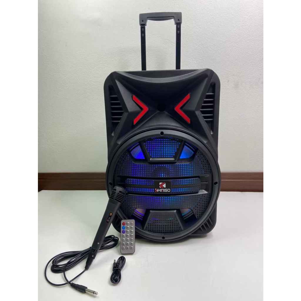 ลำโพงล้อลาก 12 นิ้ว รุ่น NS-1205 (Bluetooth) เบสแน่น ร้องคาราโอเกะ ...