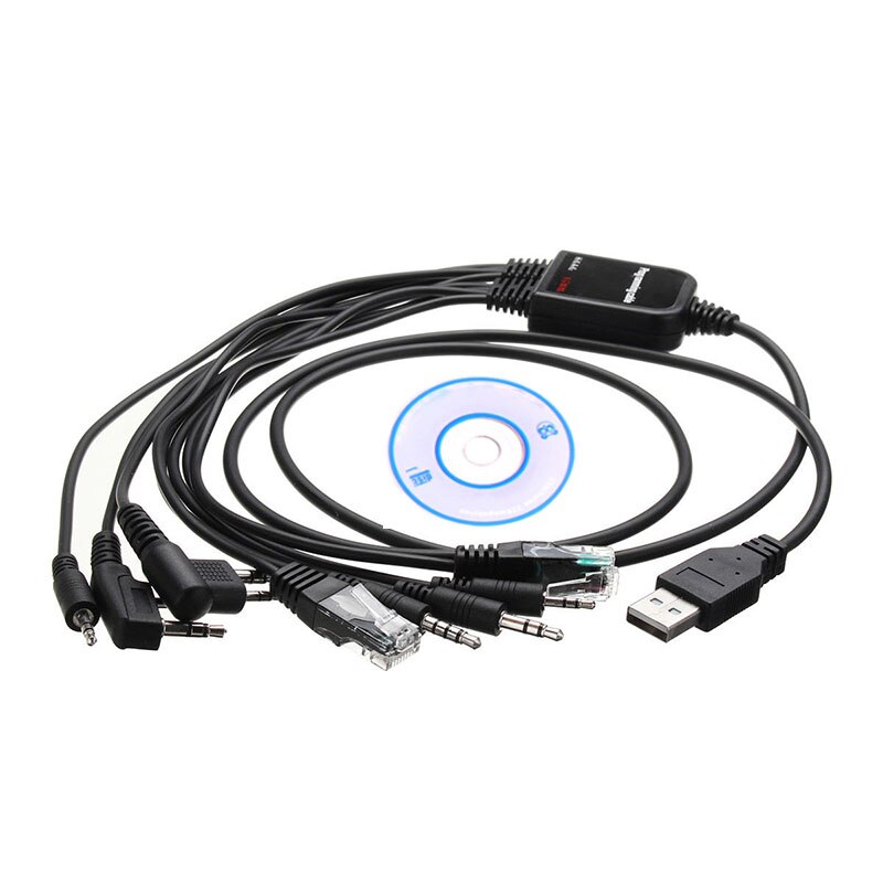 hot 8 in 1 USB Program Programming Cable Data Cord for Icom BaoFeng uv ...