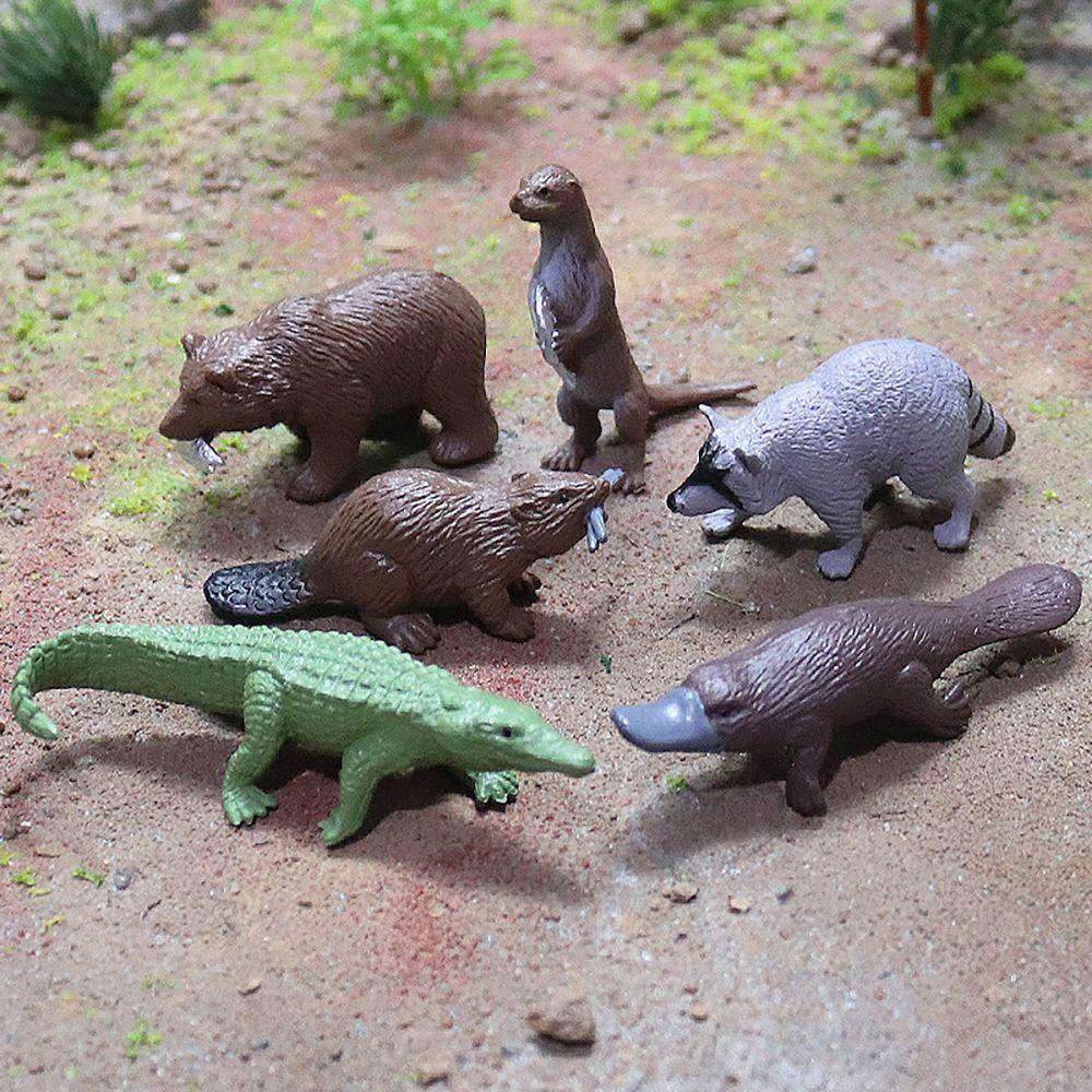 Lollipo1 โมเดลสัตว์ป่า โคอาล่า แรคคูน แพะ เหมือนจริง ของขวัญ สําหรับเด็กก่อนเรียน 6 12 ชิ้น ...