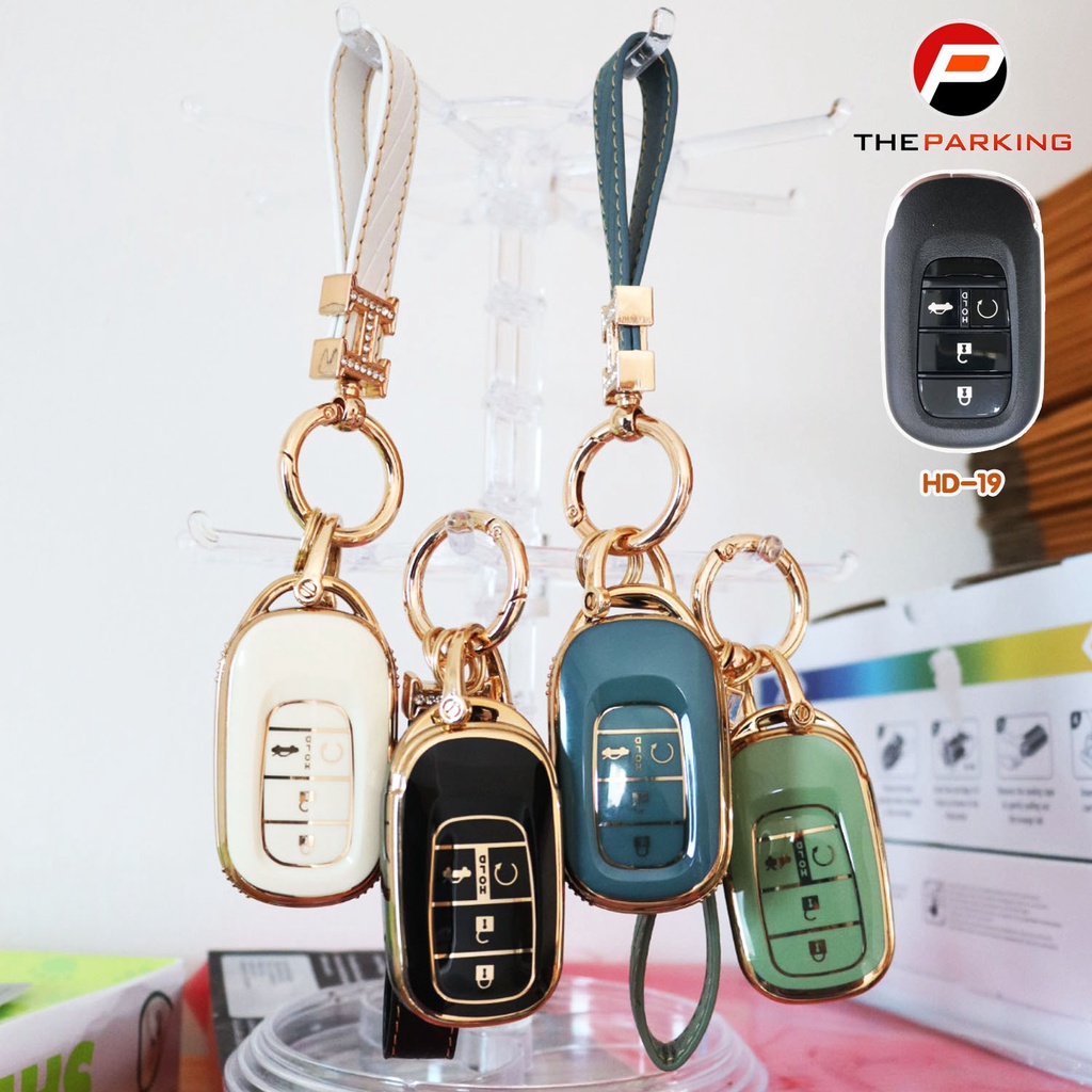 เคสกุญแจ พวงกุญแจ TPU รุ่น smart key 4 ปุ่ม สำหรับ ฮอนด้า ซีวิค ใหม่ ...