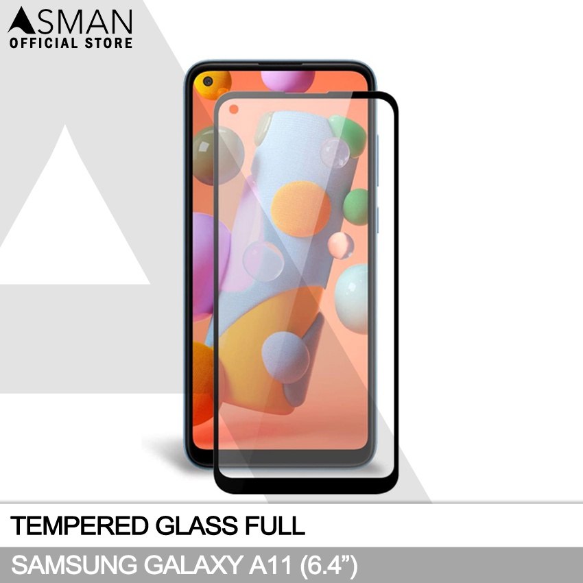 กระจกนิรภัยป้องกันรอยขีดข่วนสําหรับ Samsung Galaxy A11 (6.4 นิ้ว) สีดํา ...