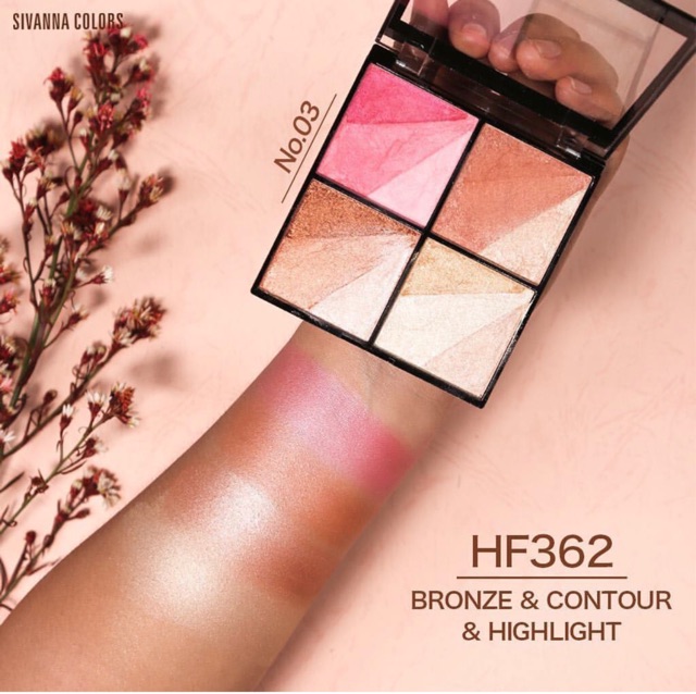 *ของแท้* บรอนซ์ คอนทัวร์ ไฮไลท์ บลัชออน Sivanna Colors Bronze & Contour ...