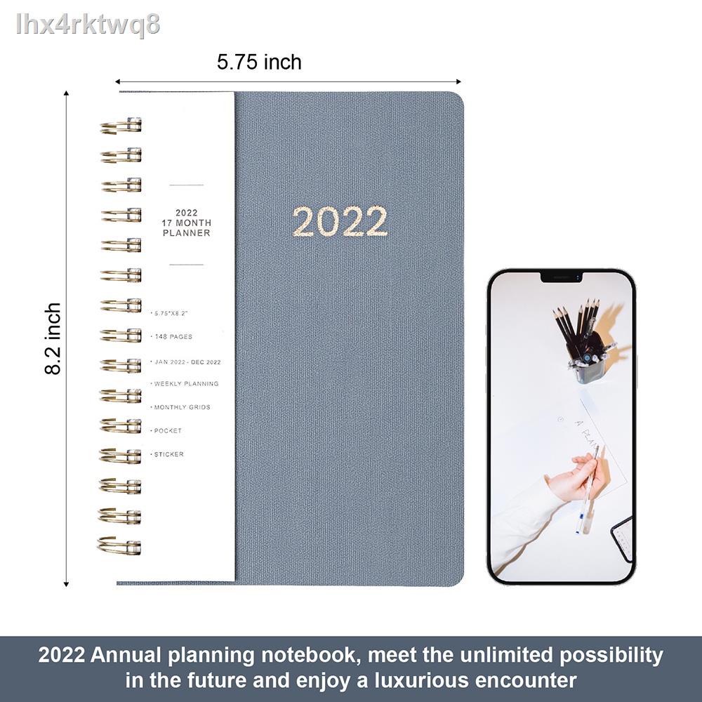 A5 2022 Diary Weekly Planner Agenda Spiral Organizer Notebook Index ...