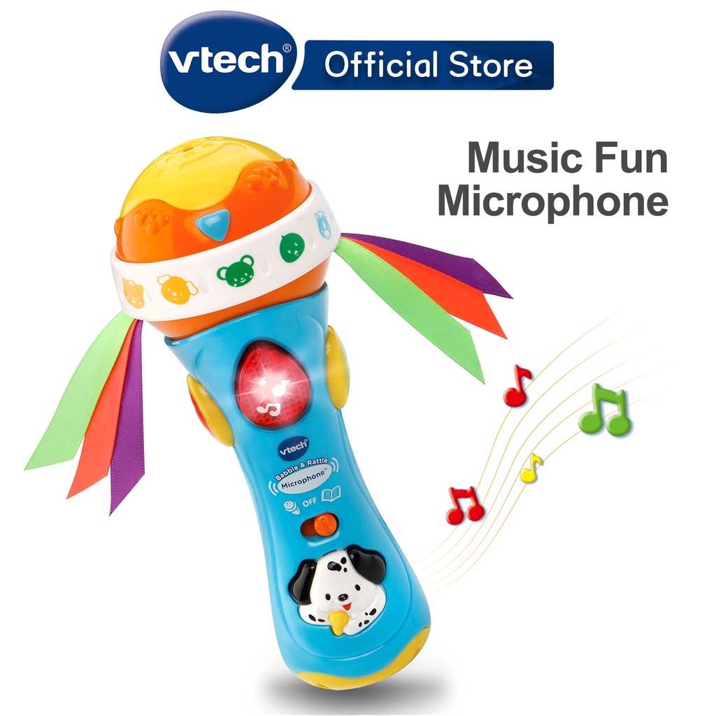 VTech Baby Microphone Toys Babble Rattle Infant Toddler Music Toys 3 ...