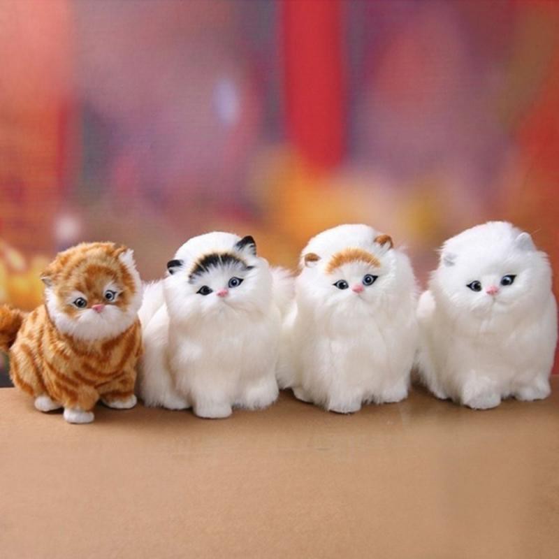 ตุ๊กตา 20CM Lovely lush Cat Sounding Simulation Stuffed lush Sounding ...