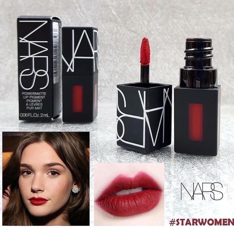 NARS Powermatte Lip Pigment #Starwoman สีแดงกุหลาบ 2ml (ขนาดทดลอง) . | Shopee Thailand