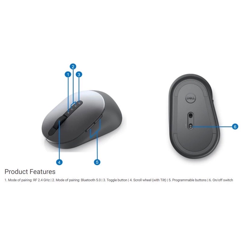 Bluetooth Wireless Mouse Dell MS5120W MS5320W - gungging.va - ThaiPick