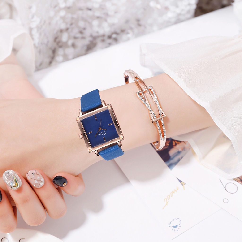 Disu square female watch Korean style simple retro Mori girl wild ...