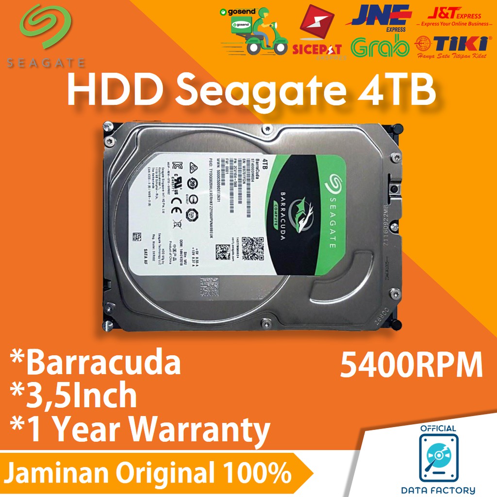 HARDDISK PC SEAGATE BARRACUDA 4TB HDD HD SATA SLIM INTERNAL 3.5Inch 3.5 ...