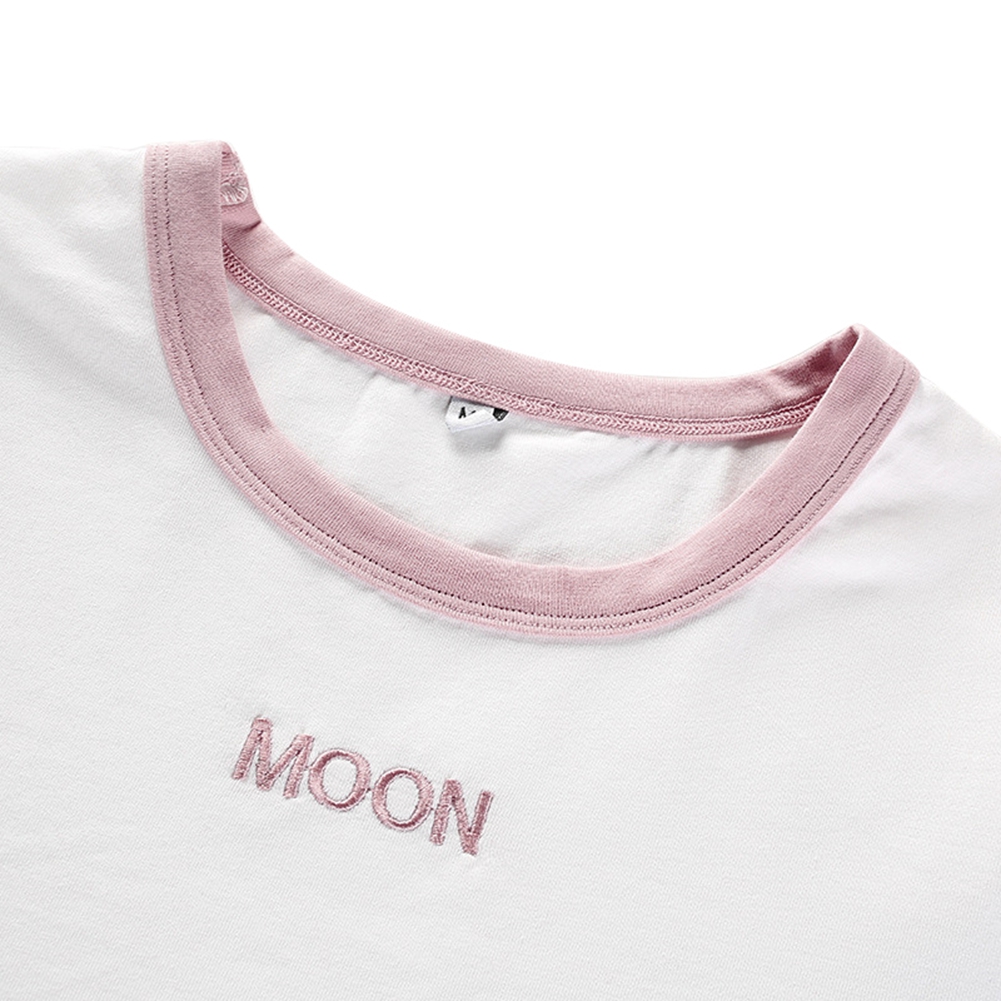 แฟชั่นสตรีเสื้อครอปแขนสั้นพิมพ์ลายตัวอักษร Angel - lark.th - ThaiPick
